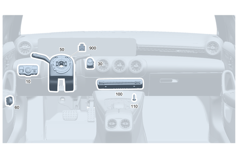 Switch in Instrument Panel and Center Console for 2020 Mercedes-Benz ...