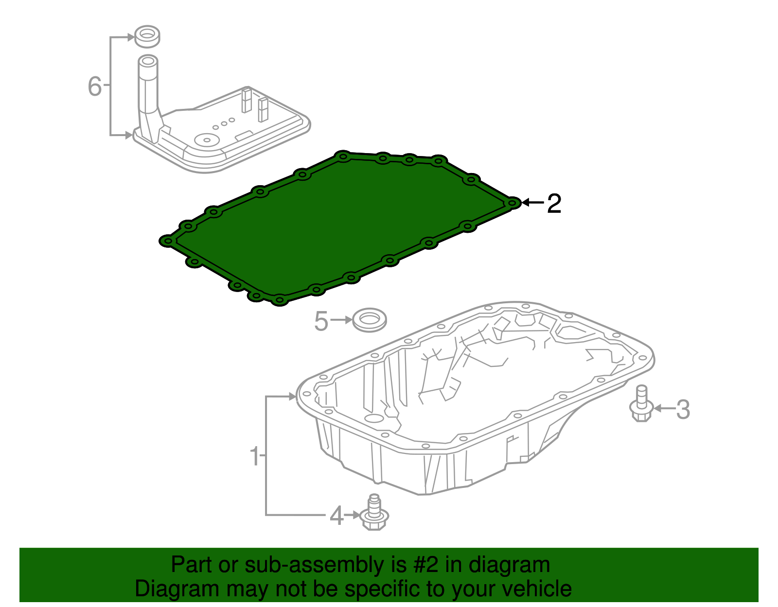 2007-2022 GM Automatic Transmission Fluid Pan Gasket 24225800 GM ...