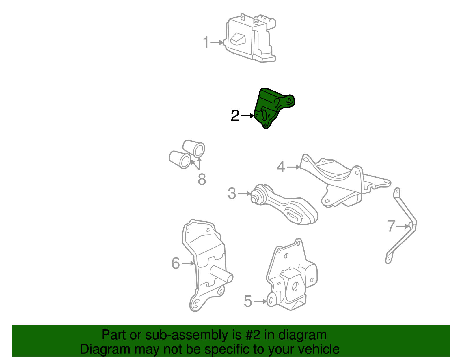OEM GM Upper Mount Bracket For 1995-2002 GM - Part No. 22651092 | Karl Kustoms OEM Parts