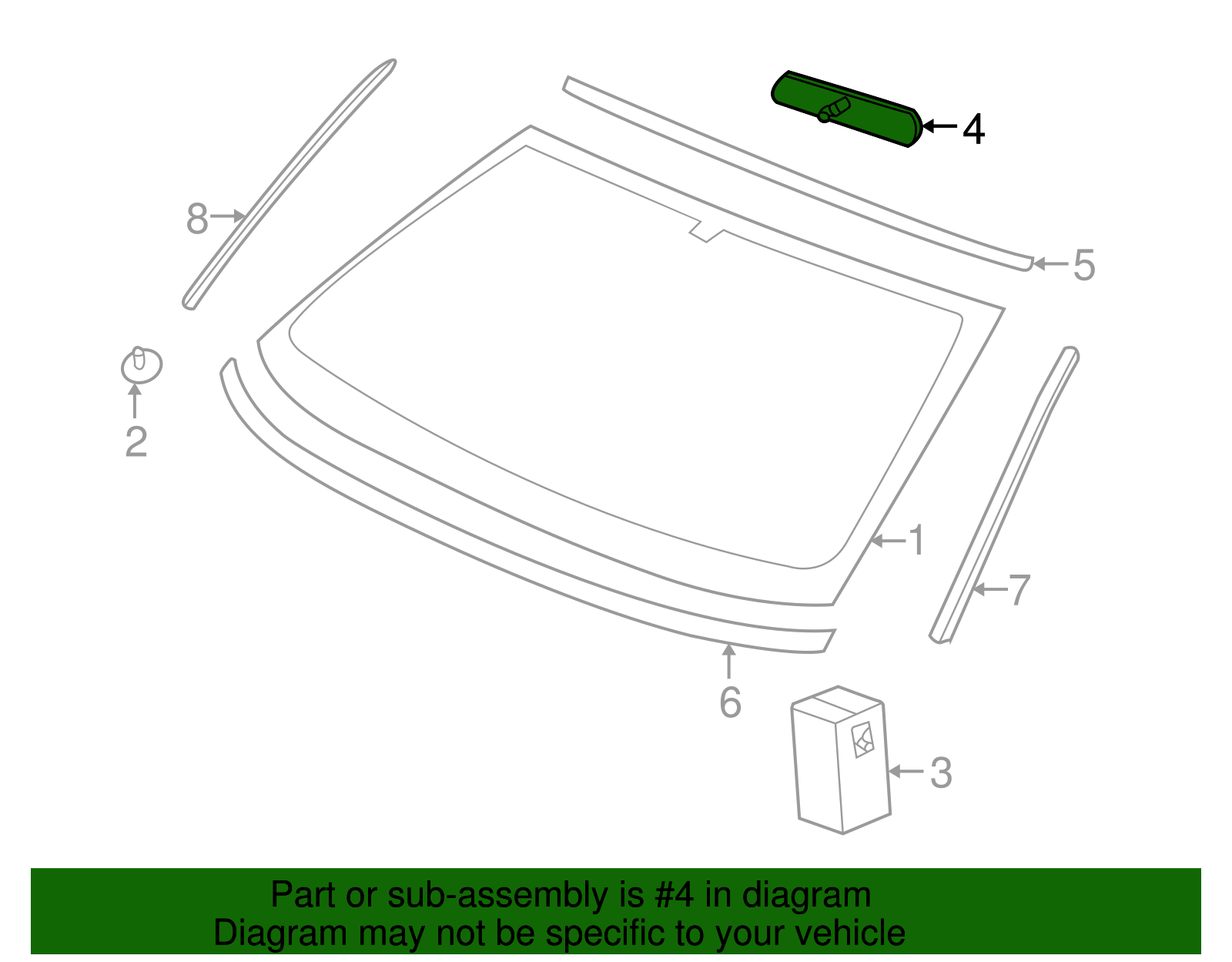 1987-2025 GM Mirror Inside 13524917 | GM Parts Center