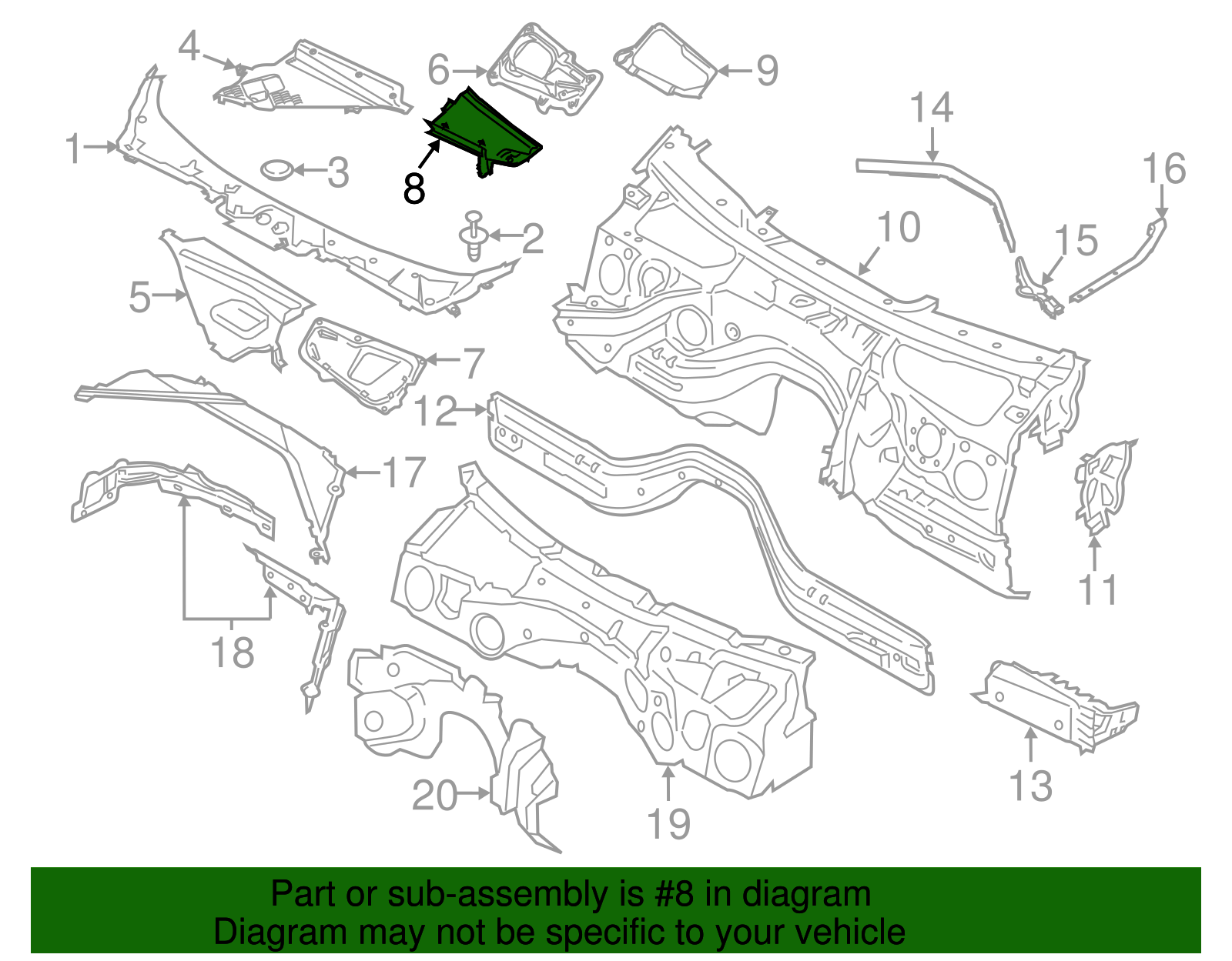 64119297729 - 2012-2020 BMW Cover Extension (64-11-9-297-729) | BMW of ...