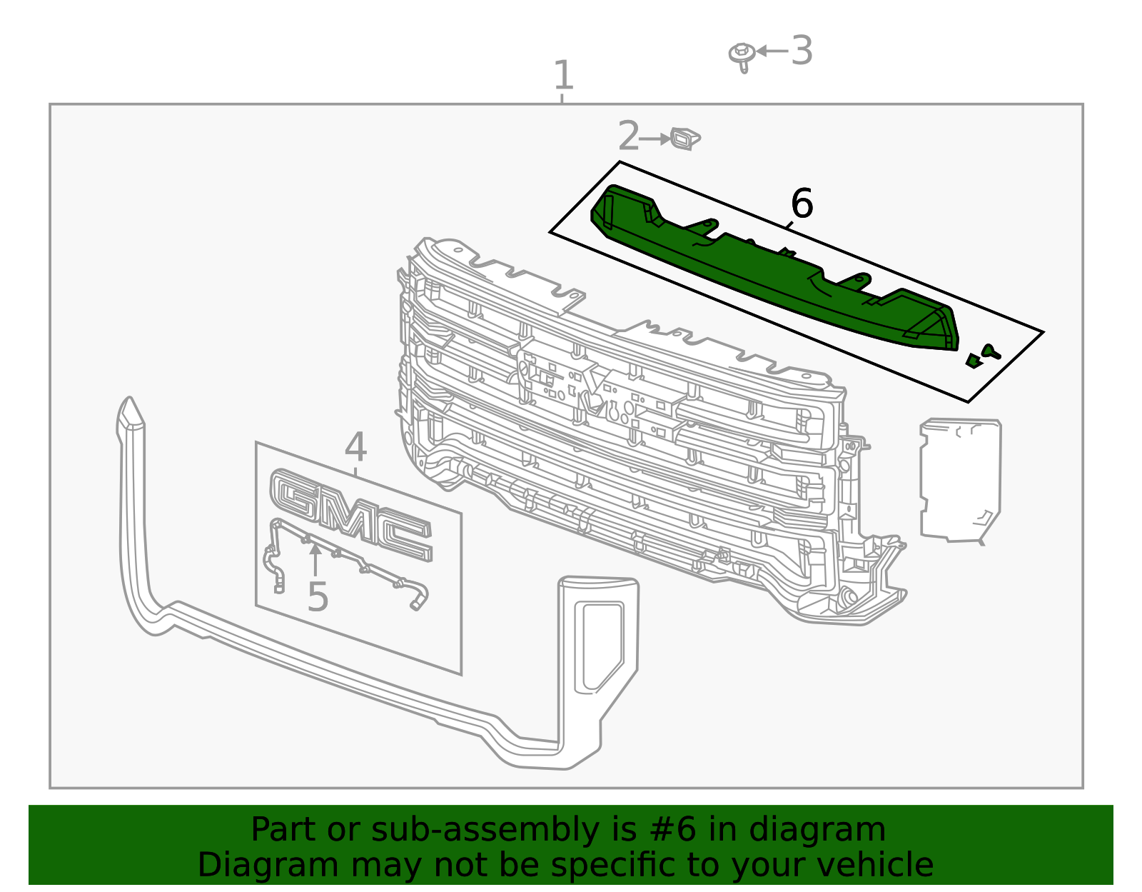 2020-2023 GMC Black Hood Front Molding 84774164 | Shop Matick Buick GMC