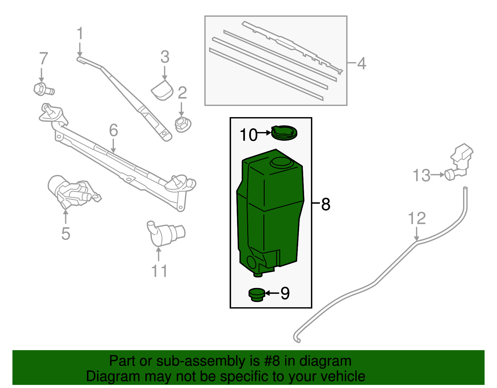 2015-2023 Toyota Tacoma Washer Fluid Reservoir 85315-04100 | OEM Parts ...