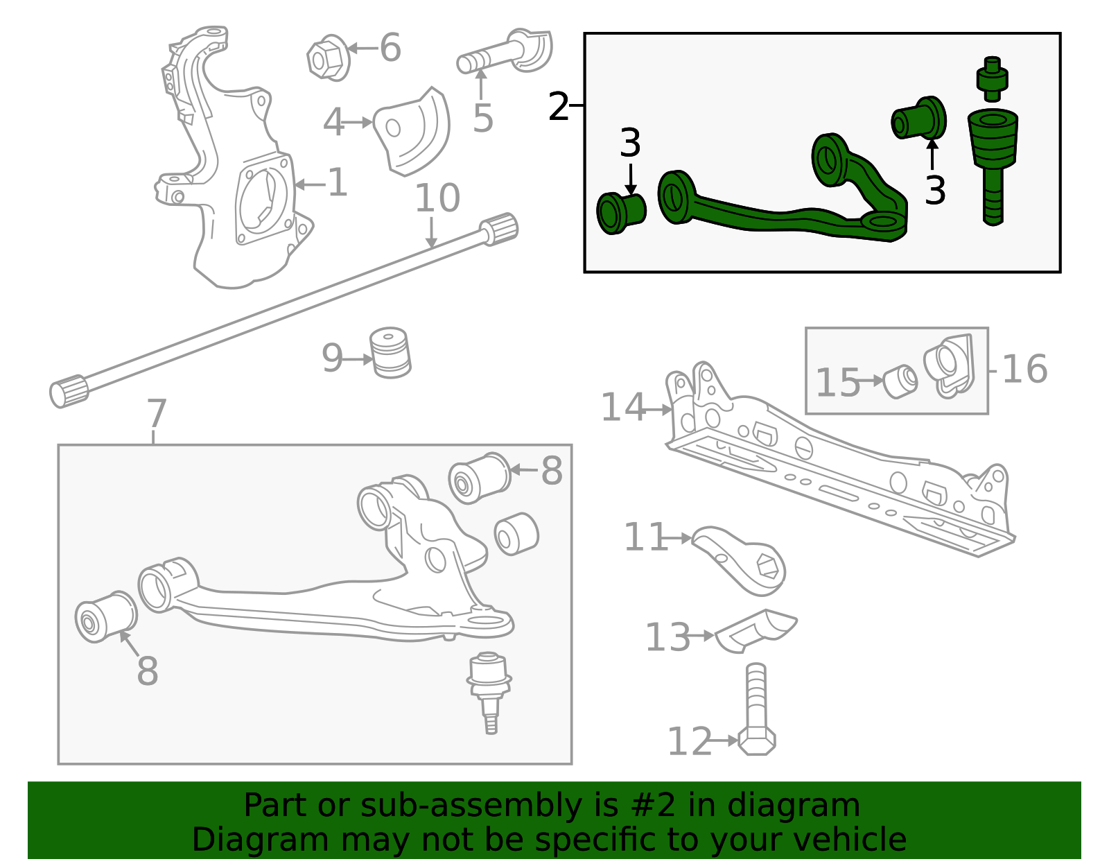 2020-2025 GM Upper Control Arm 84735902 | Courtesy Parts