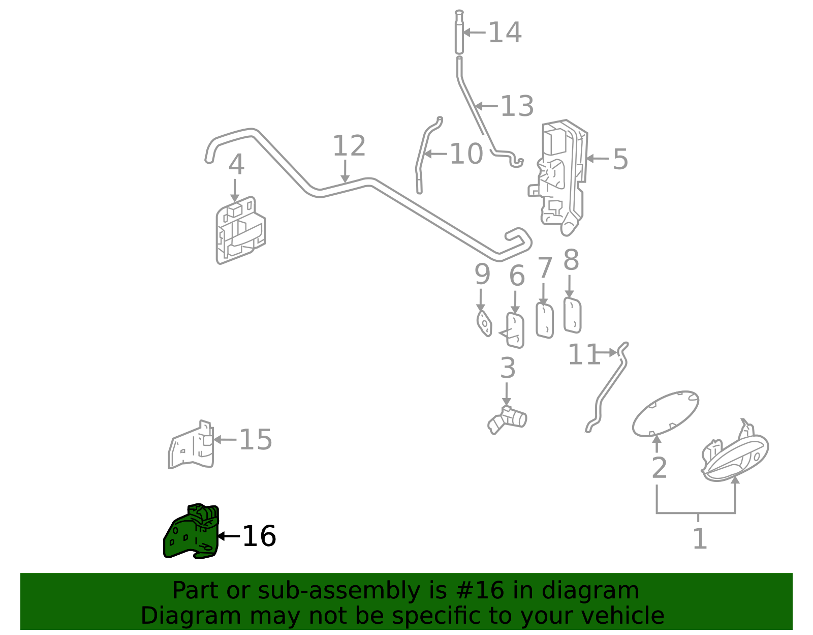 22743769 - Driver Side Door Lower Hinge with Check Link 2000-2016 GM ...