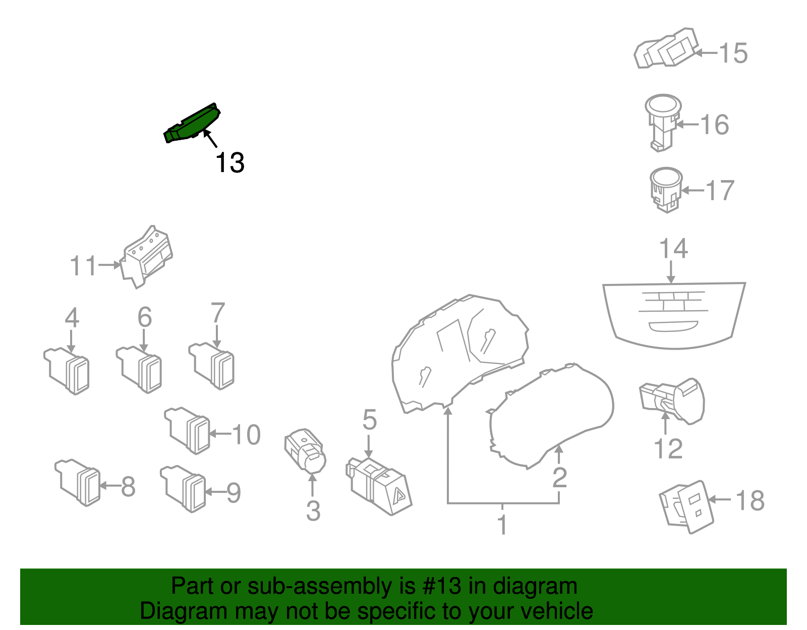 2014-2023 Nissan Air Bag Lamp 25020-4BA0A | Team Nissan Inc.