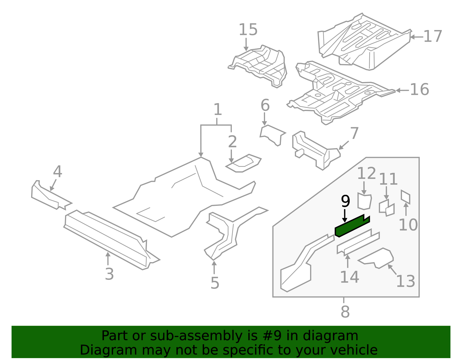 65667-SNE-A00ZZ - 2006-2011 Honda Civic - Frame B L Rear | All Discount ...