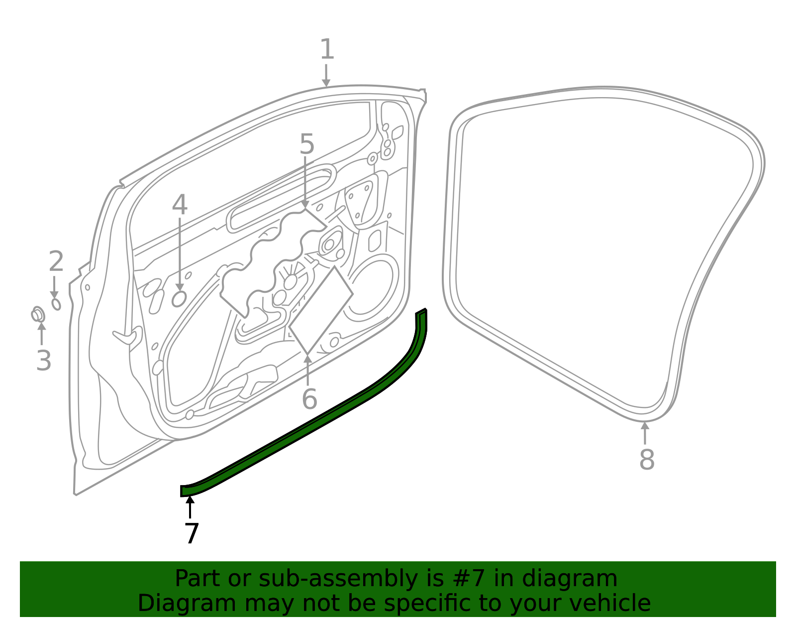 2019-2025 Volkswagen Jetta Door Weather-Strip 17A837701B 5AP | OEM ...