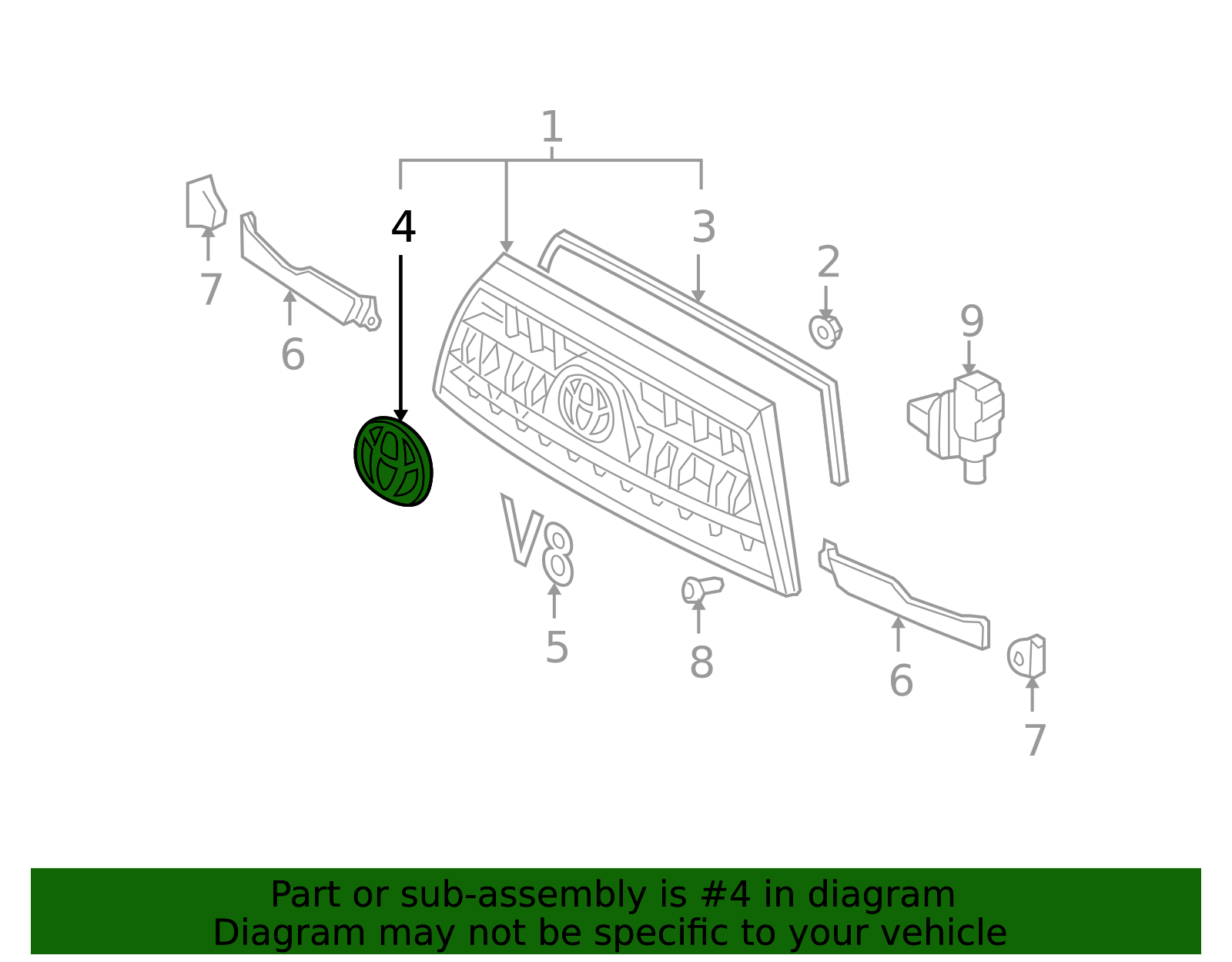 Grille Emblem 75311-35220 | Toyota Parts Express