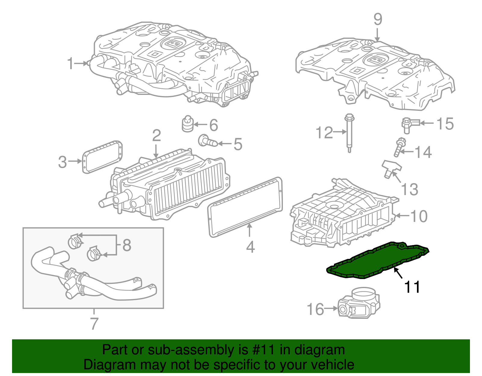 12652017 - 2016-2024 Cadillac - Intercooler Cover Seal | Partners Chevy
