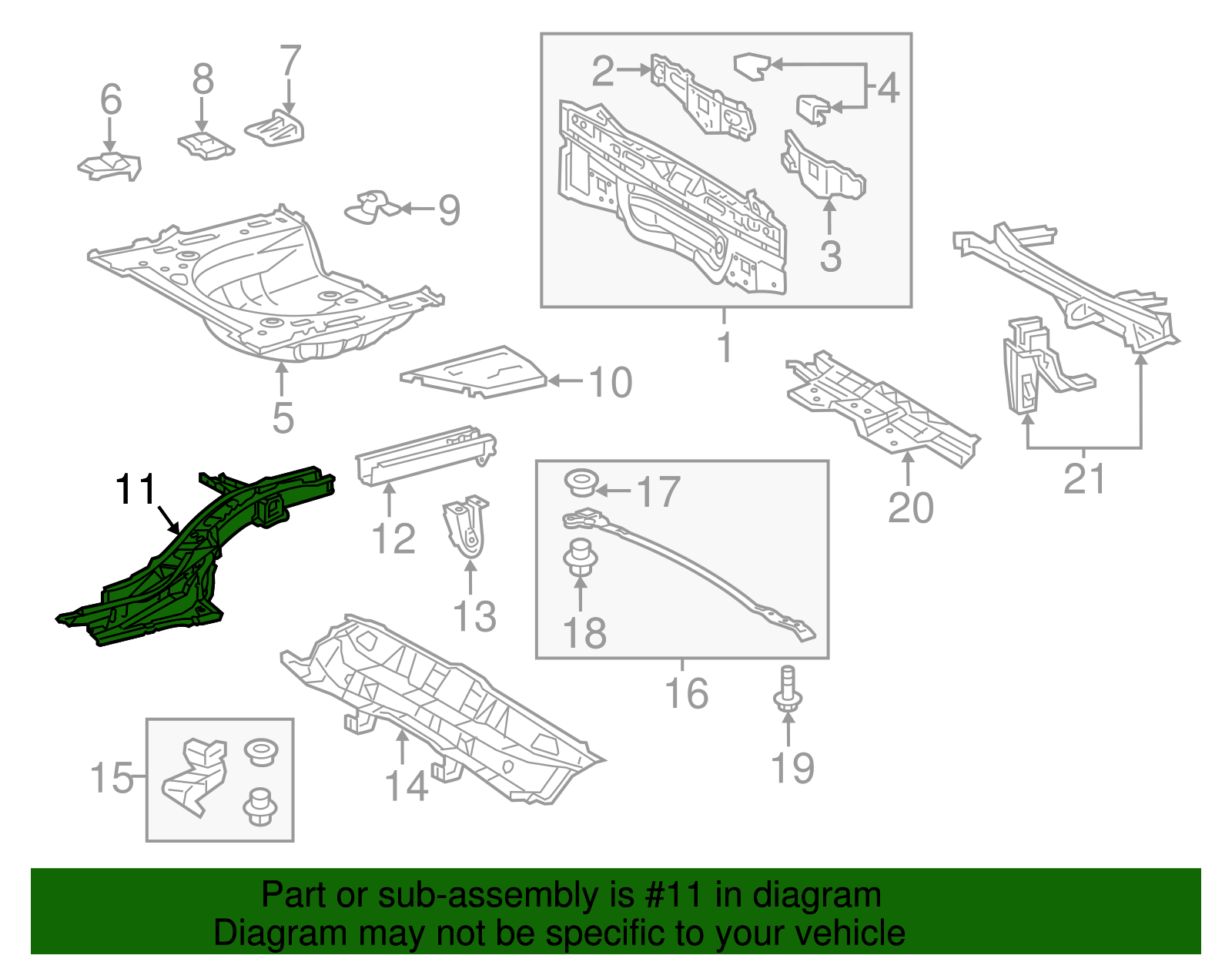 2015-2017 Toyota Prius V Rail Assembly 57601-47900 | Toyota Parts Center