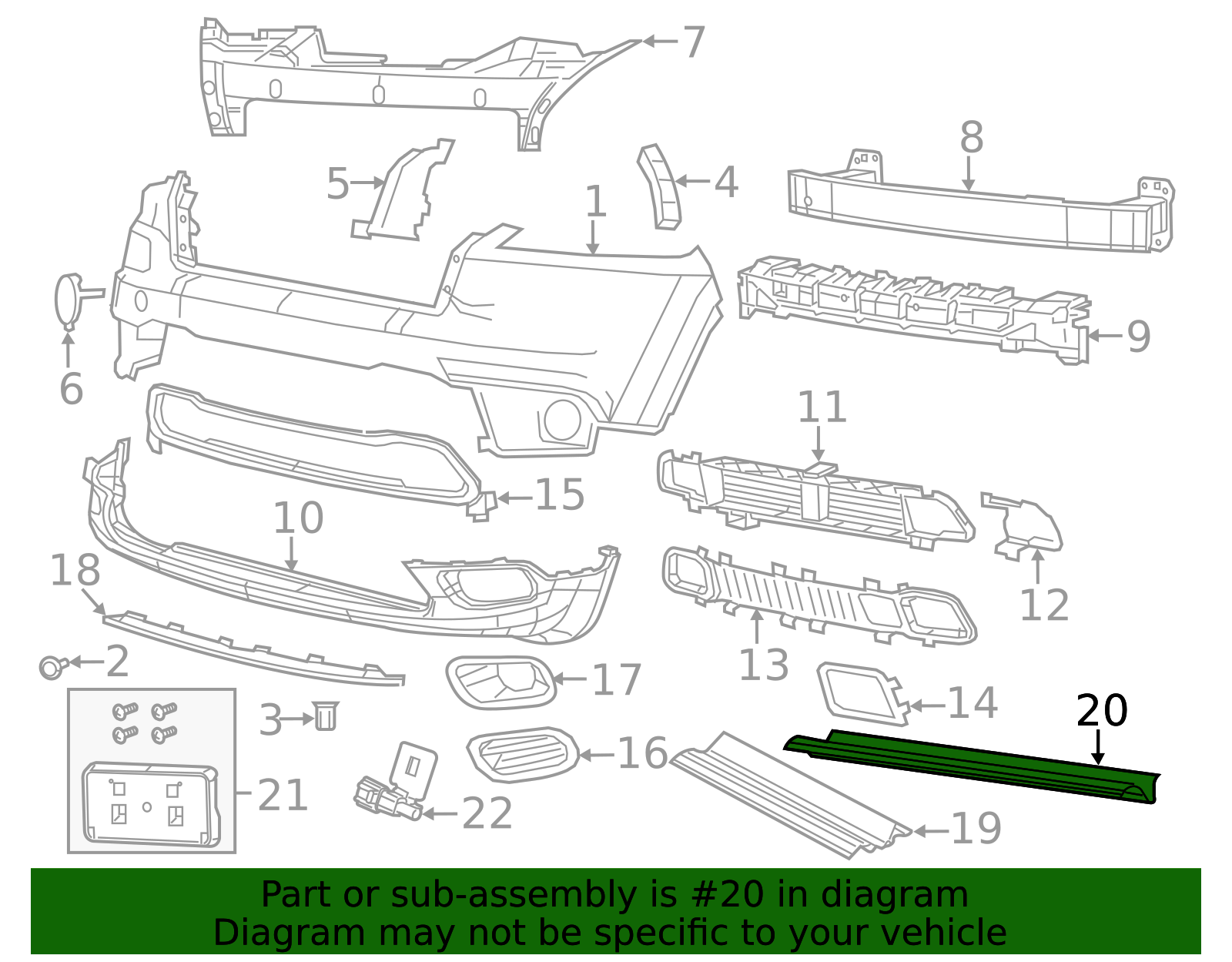 2014-2018 Jeep Cherokee Fascia Shield 68207944AA | Mopar Wholesale