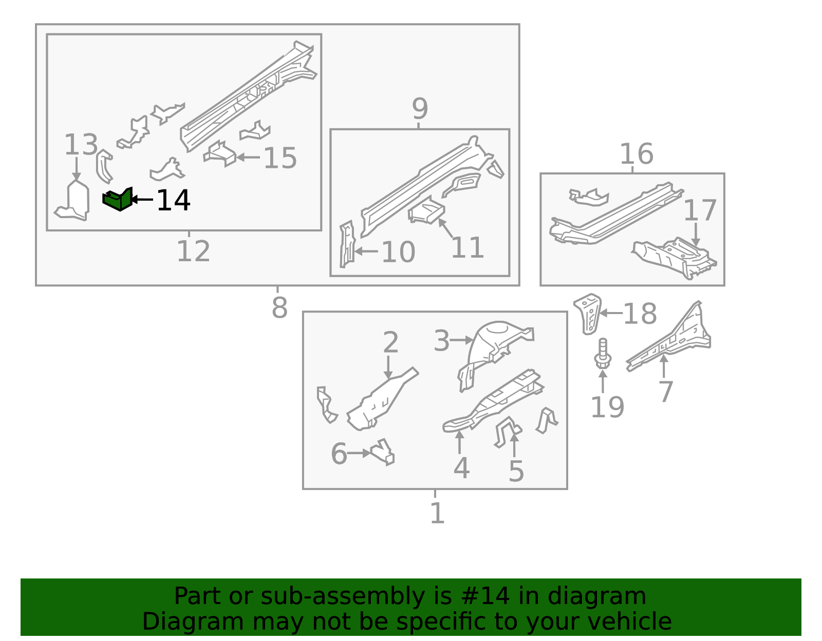 2008-2021 Subaru OEM NEW 08-2020 Subaru WRX Forester Reinforced Panel ...