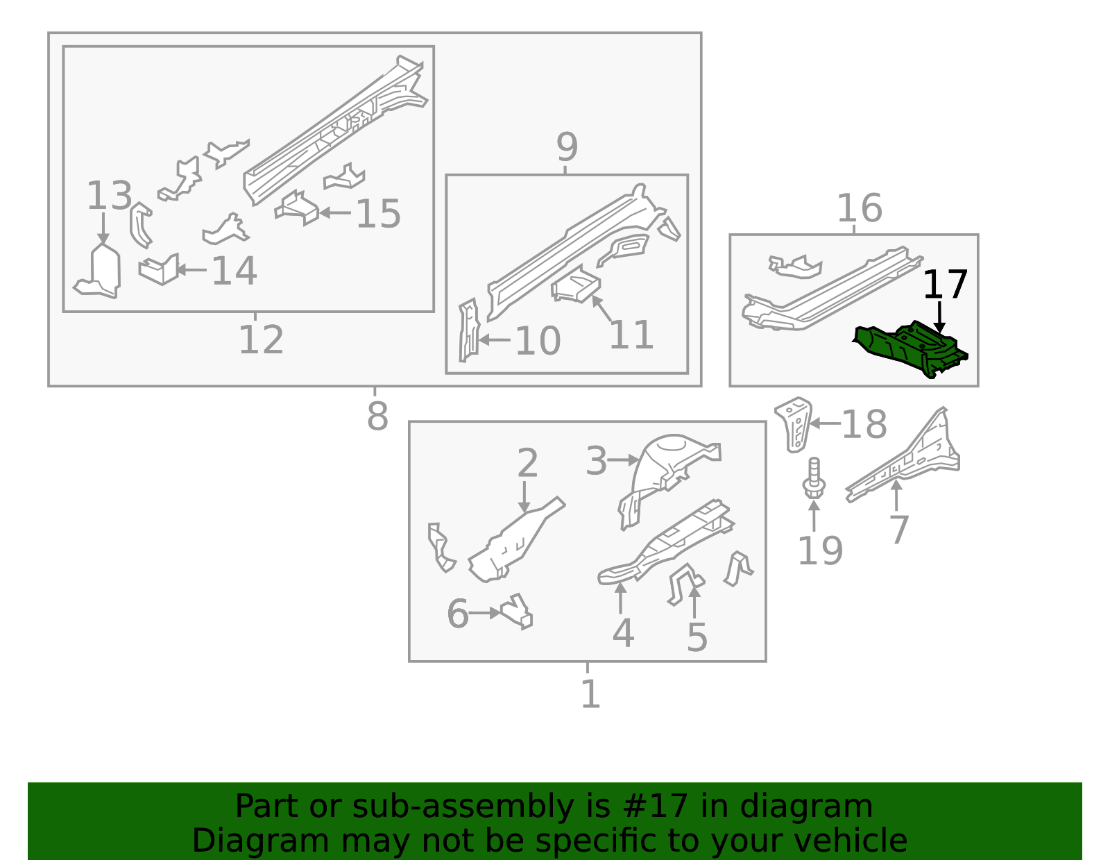 2014-2021 Subaru Reinforced Plate 51630SG0209P | Subaru Parts Guys