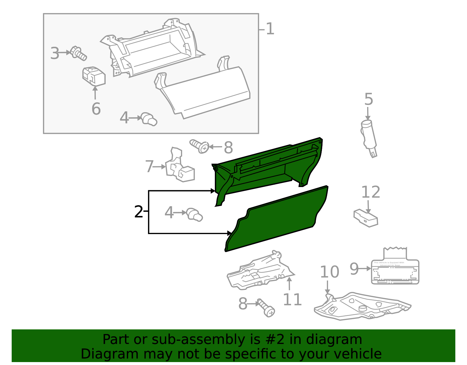 55550-47081-E0 - High-Quality Glove Box Door for 2010-2015 Toyota ...