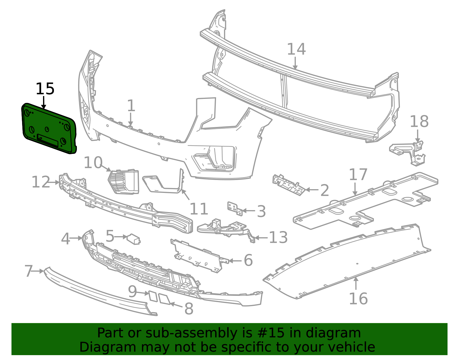 2021-2024 GMC Front License Plate Bracket 84519625 | Shop Matick Buick GMC