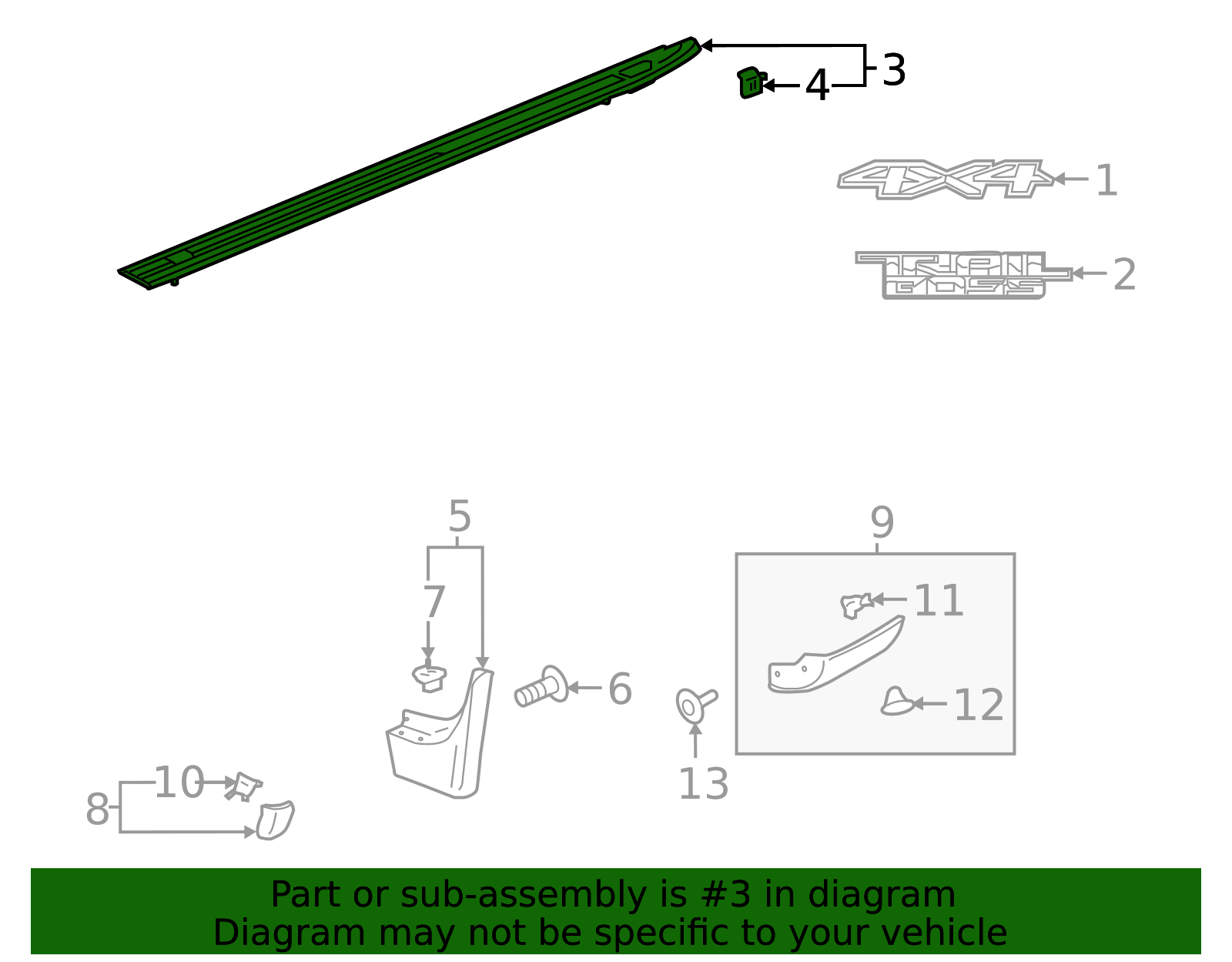 2019-2025 Chevrolet Upper Molding 84493661 GM | GMPartsDirect.com