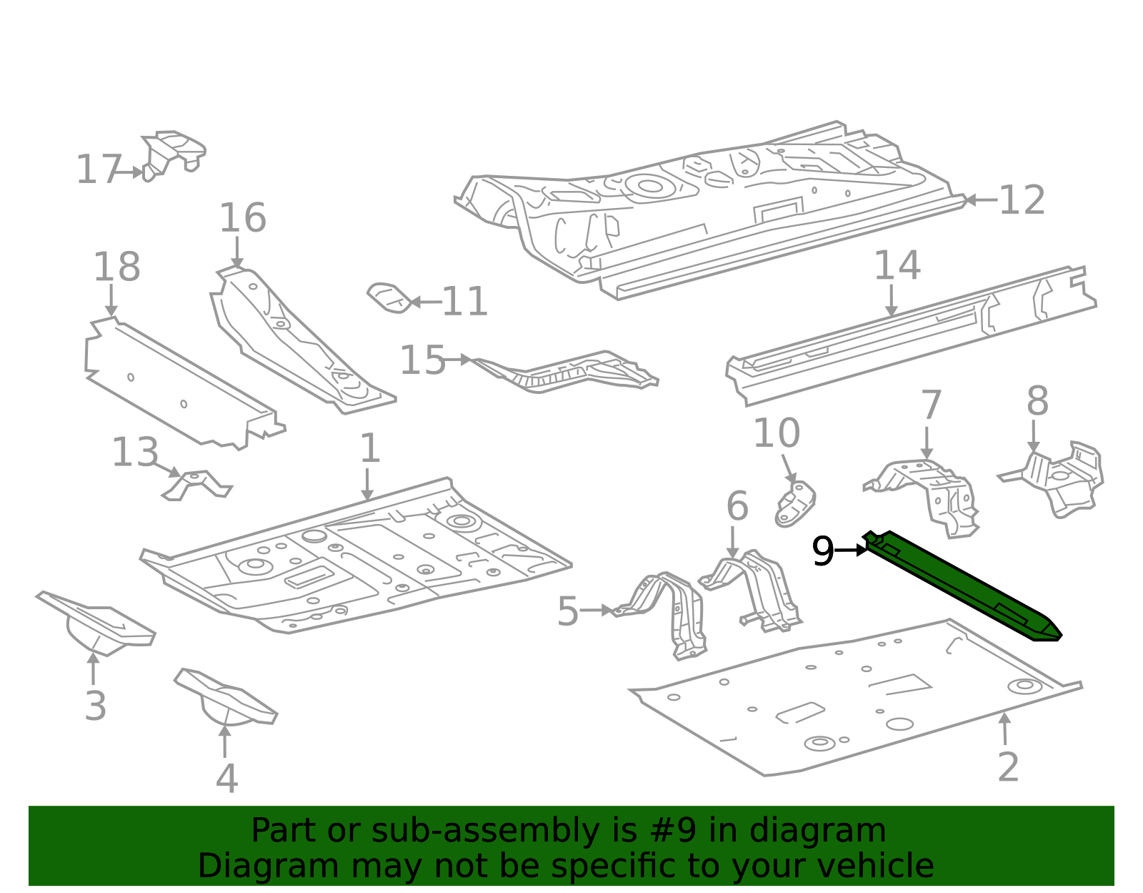 Floor Pan Reinforcement - Chassis Support Bracket | AutoNation Parts