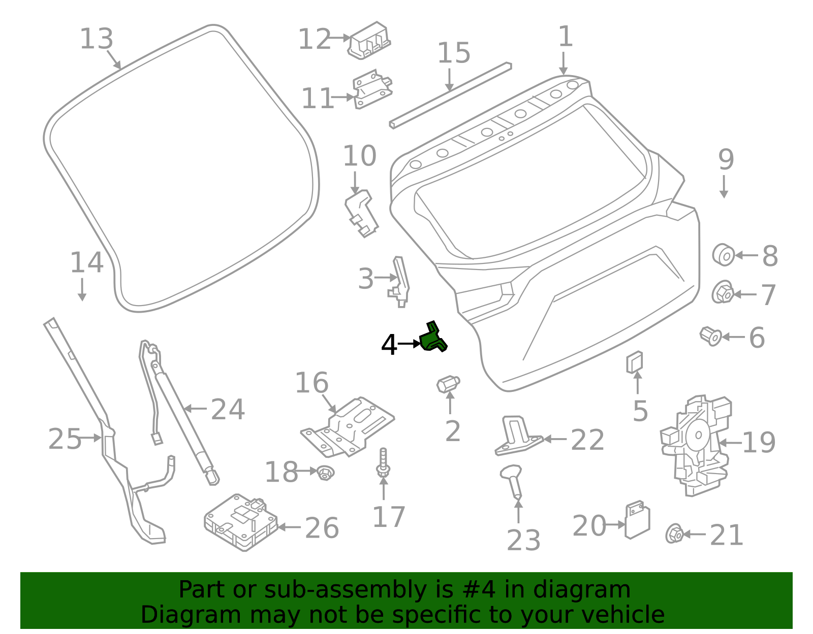 2019-2020 Infiniti QX50 Lift Gate Bracket 90528-5NA0A | Faulkner ...
