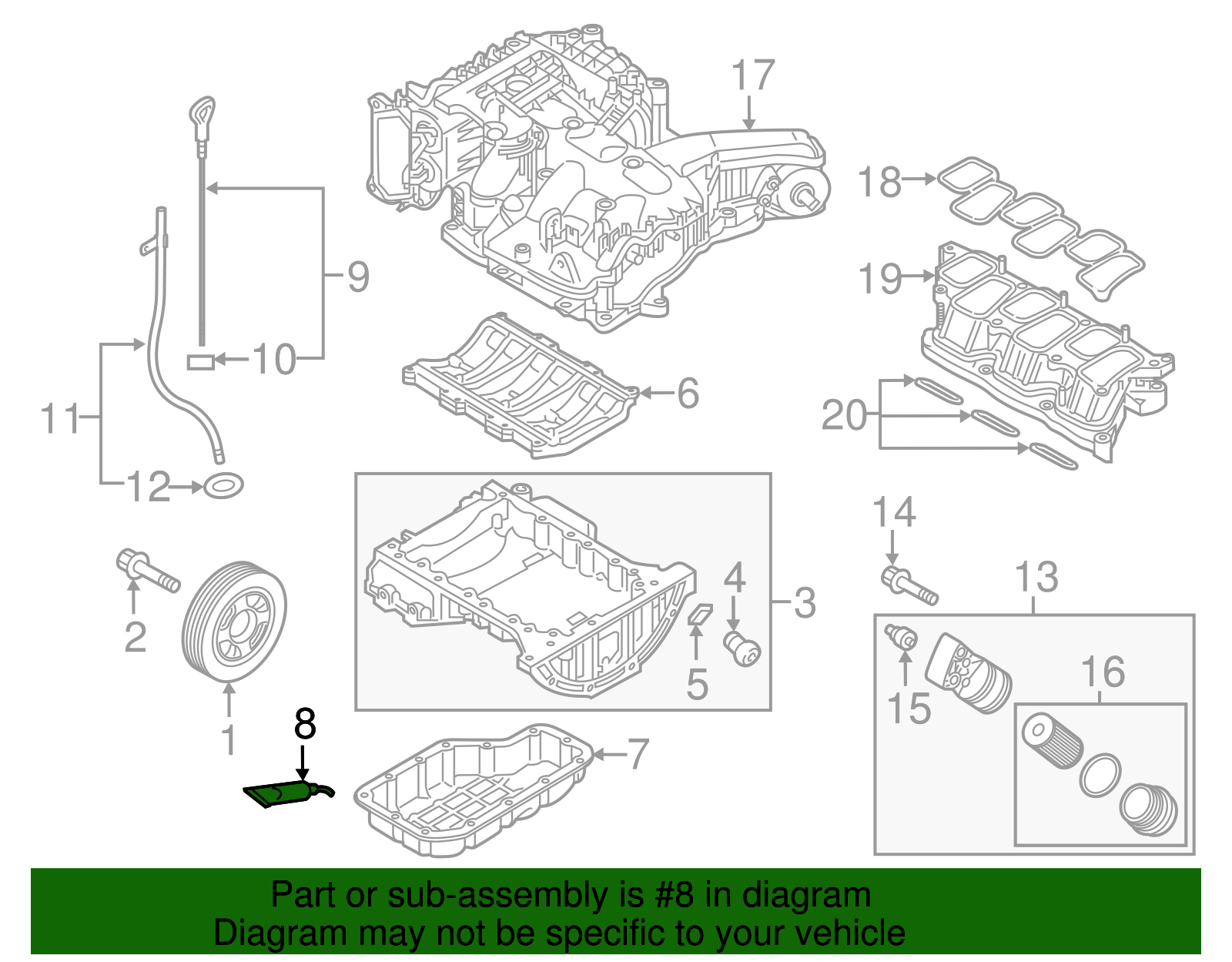 Hyundai - 21451-33T00 - Lower Oil Pan Sealer - 2006-2025 Hyundai | OEM ...