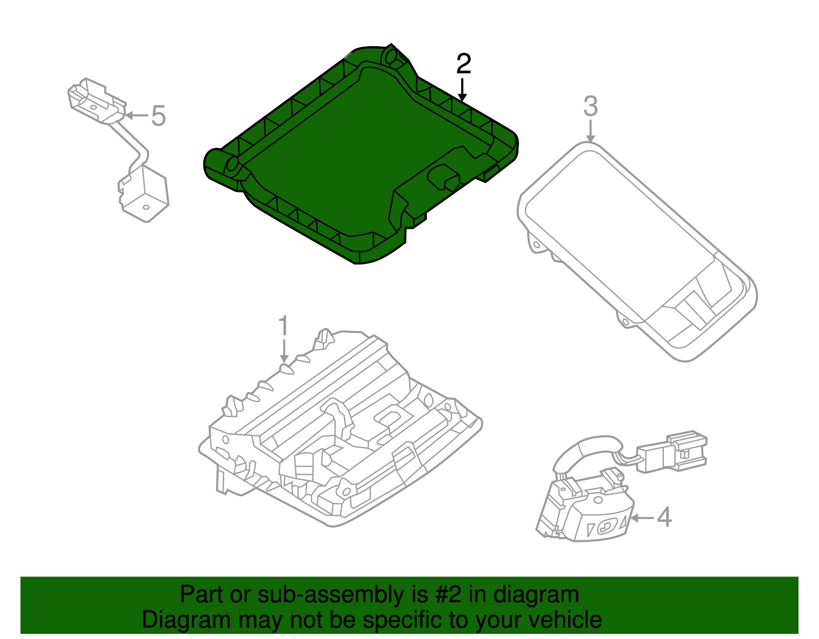 2014-2020 Nissan Rogue Overhead Console Mount Bracket 26439-4BA0A ...