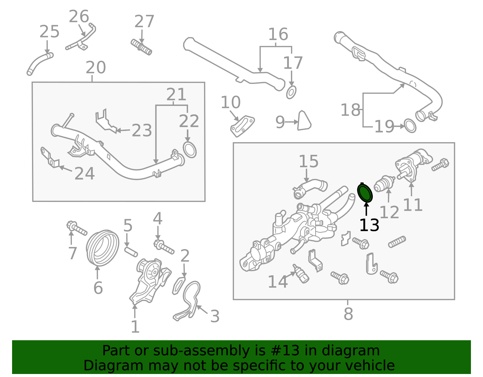 25640-3L100 - Thermostat Gasket 2018-2023 Kia | Kia.Parts Store