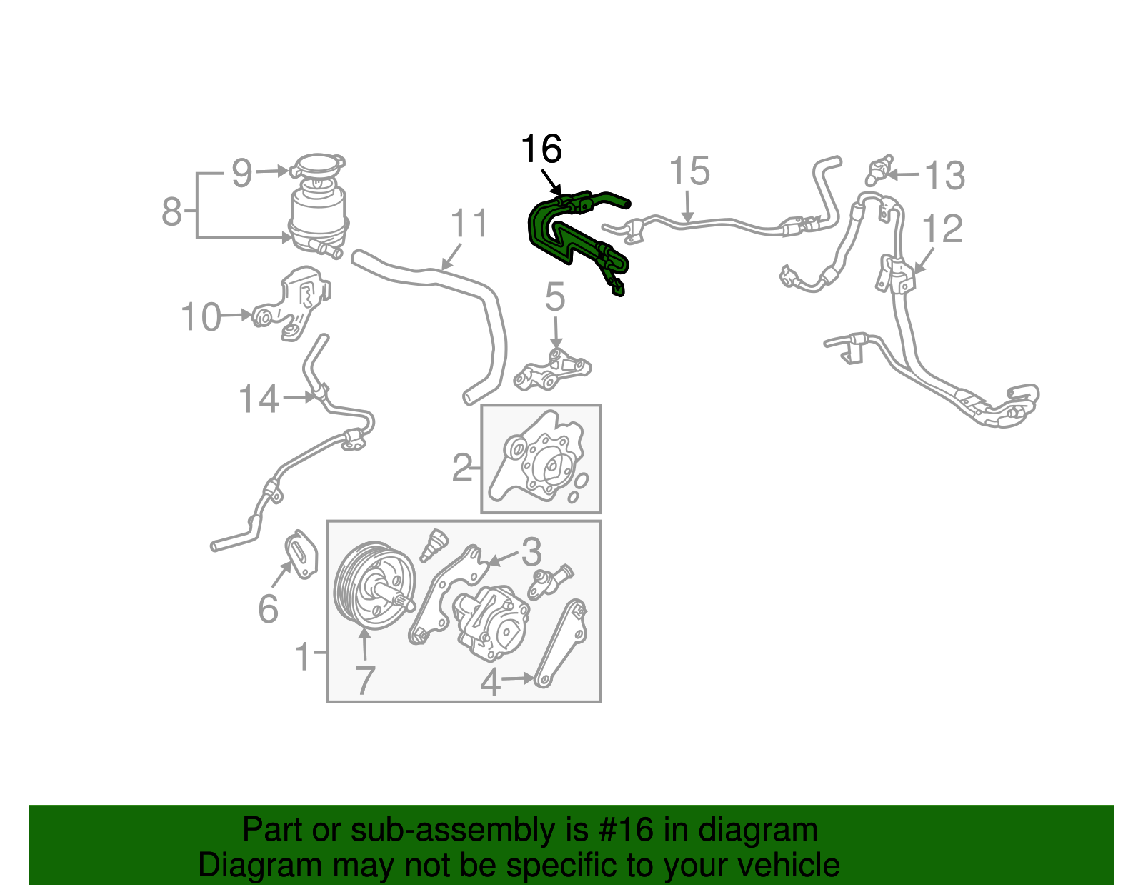 44402-08051 - Power Steering Cooler Tube - 2007-2010 Toyota Sienna ...