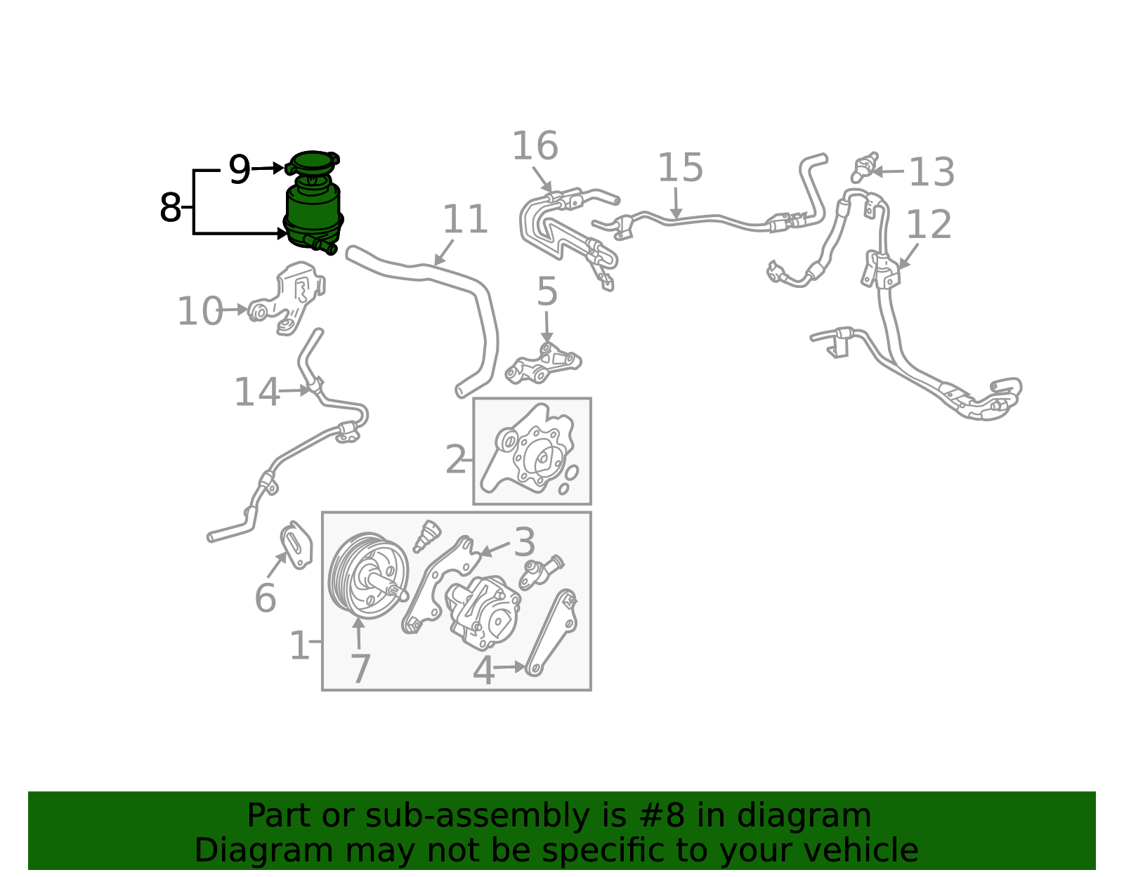 Genuine Official Toyota Power Steering Pump Reservoir part# 44360-08020 ...