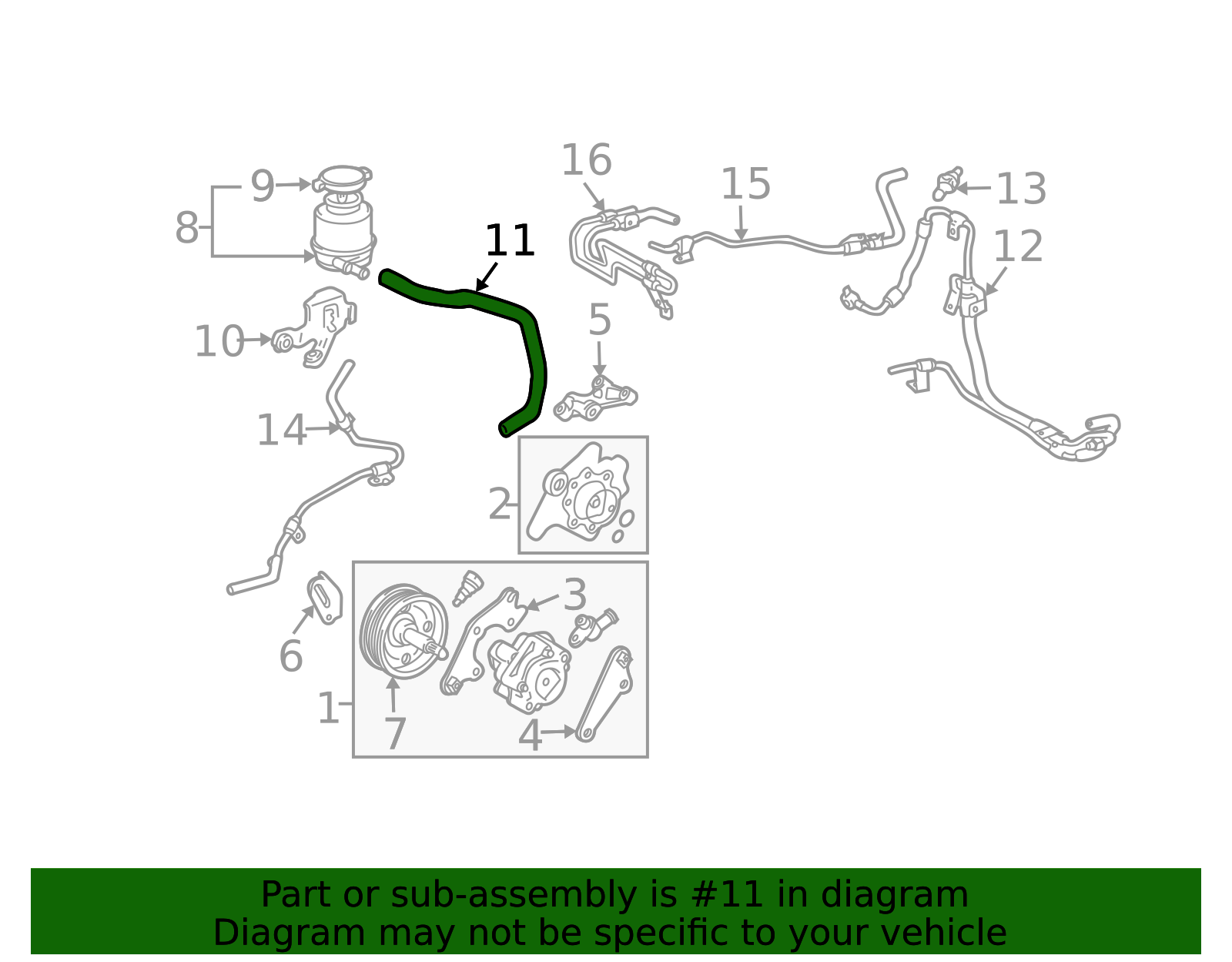 44348-08040 - High-Quality Power Steering Reservoir Hose for 2007-2010 ...