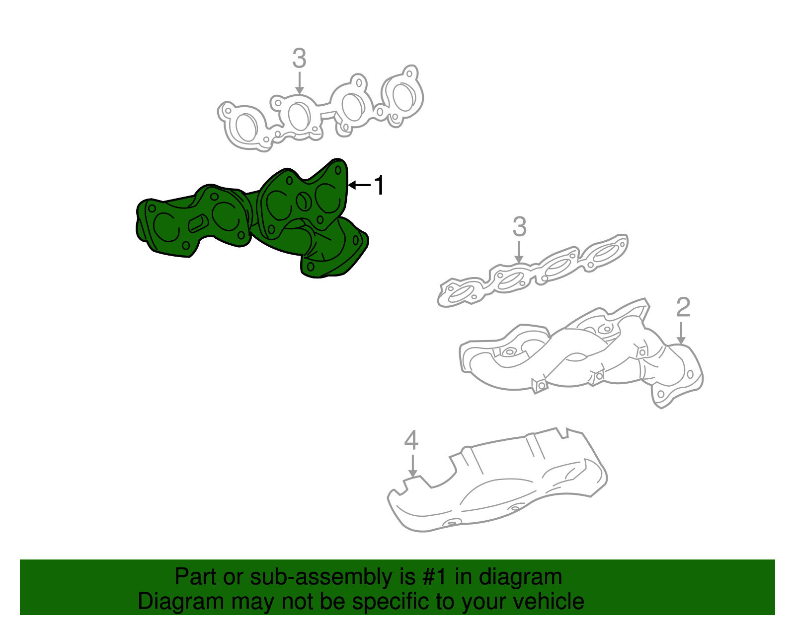2005-2007 Toyota Land Cruiser Exhaust Manifold 17104-50210 | Toyota ...