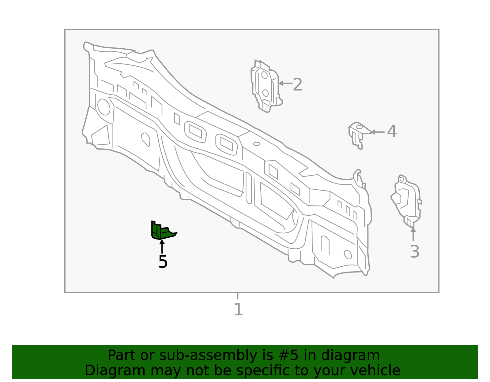 52565-0R040 - Reinforced Plate Bracket - OEM Genuine Toyota Parts