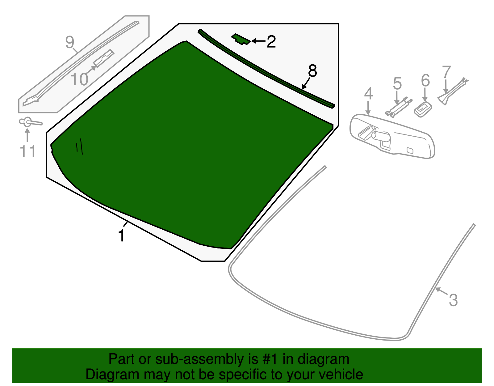 56101-0E242 - Windshield - 2017-2019 Toyota Highlander | OEM Genuine ...