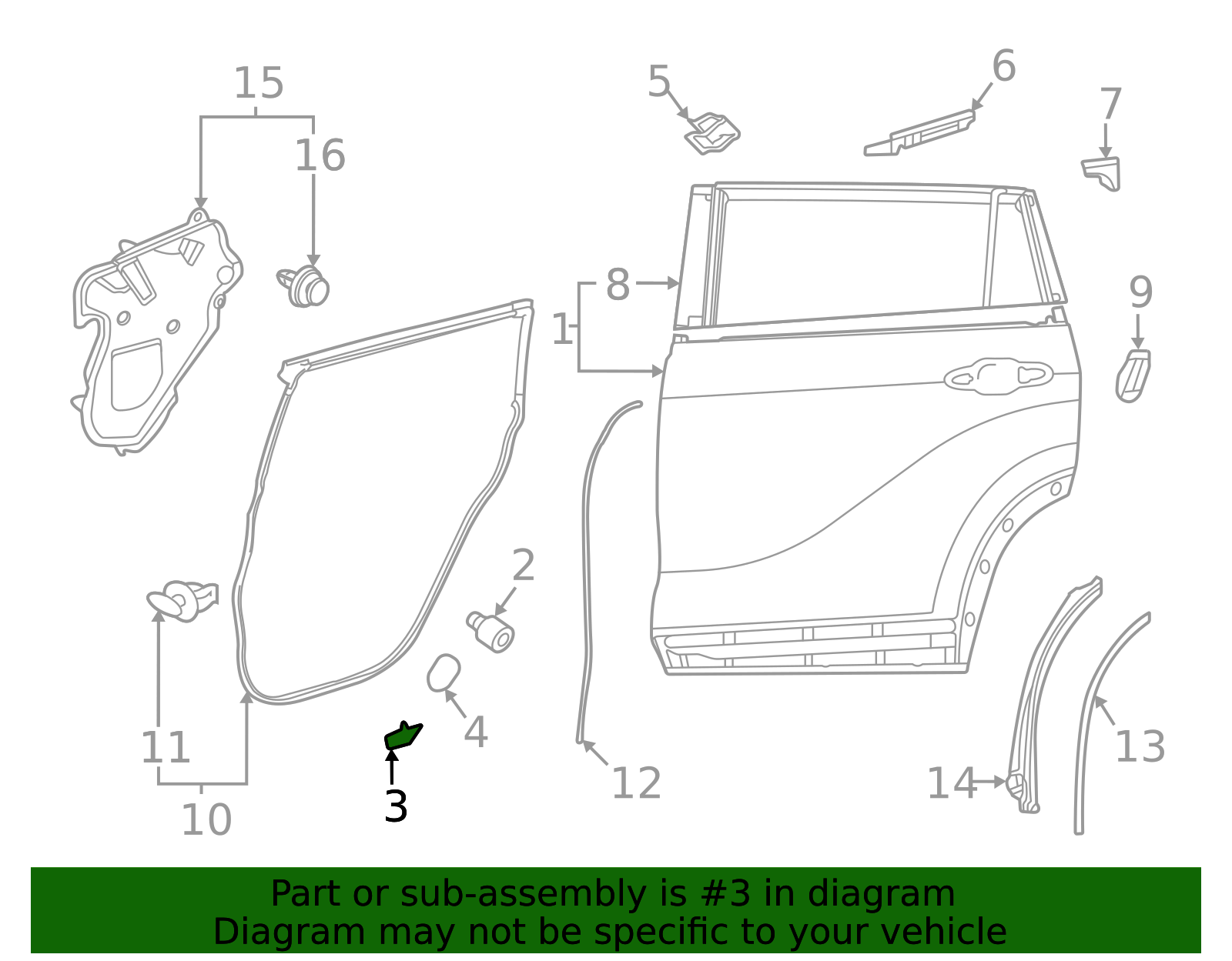 2020-2025 Toyota Door Shell Seal 67837-0E060 | Toyota Parts Center