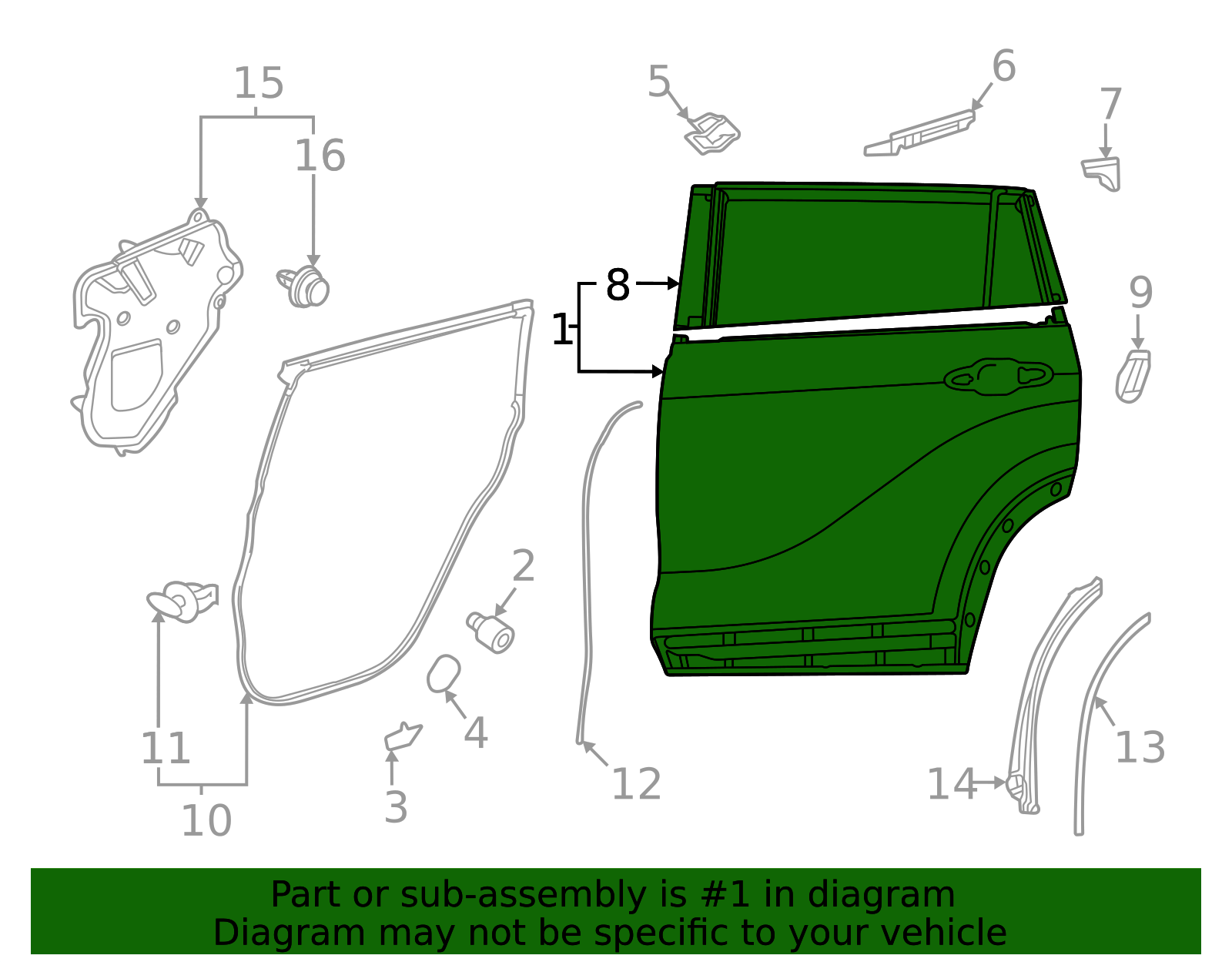 2020-2025 Toyota Highlander Door Shell 67003-0E181 | Frontier Toyota