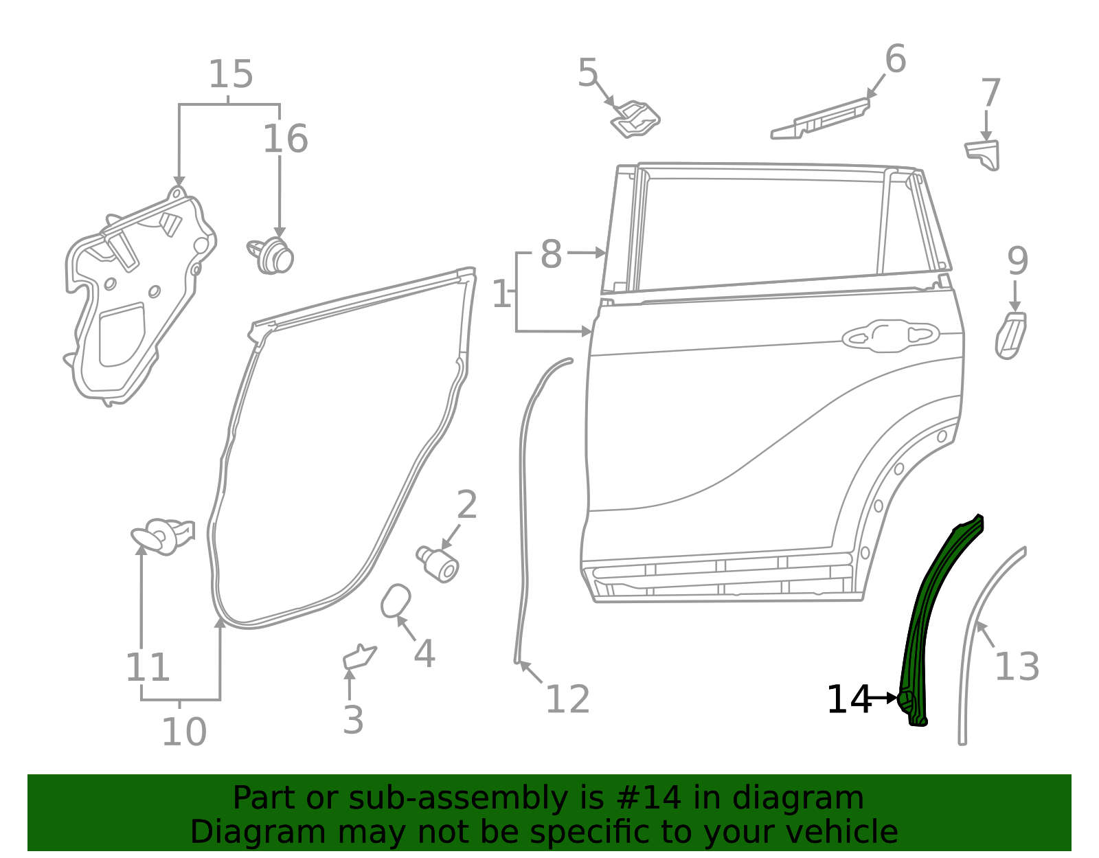 2020-2025 Toyota Highlander Outer Seal 67846-0E020 | MotorMotor