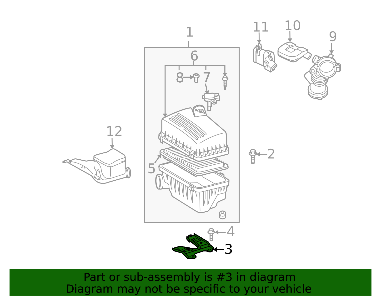 2007-2015 Toyota Mount Bracket 17119-0H080 | MotorMotor