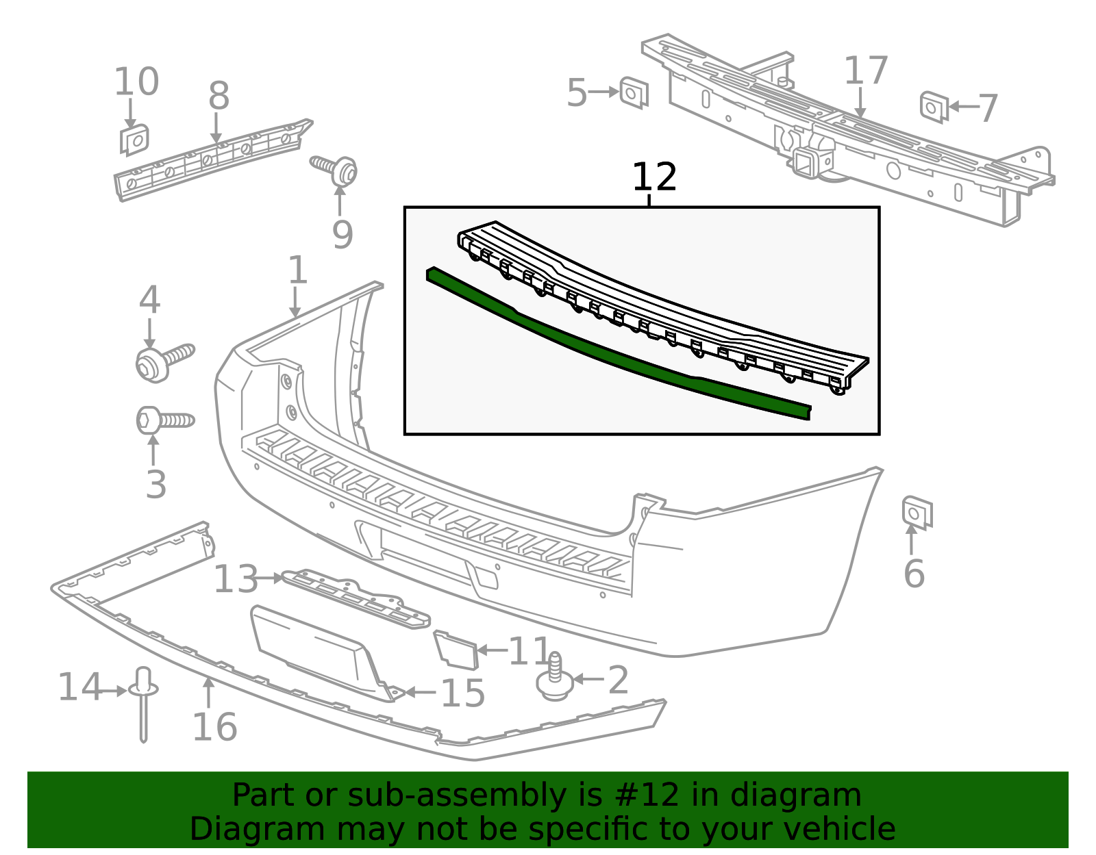 2015-2020 GM Rear Bumper Fascia Step Pad 84277154 | Shop Matick Buick GMC