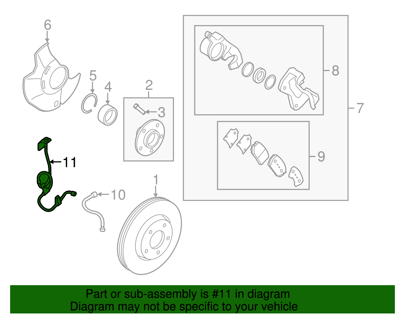 Hyundai - 59810-3Q000 - ABS Sensor - 2011-2015 Hyundai Sonata | OEM ...