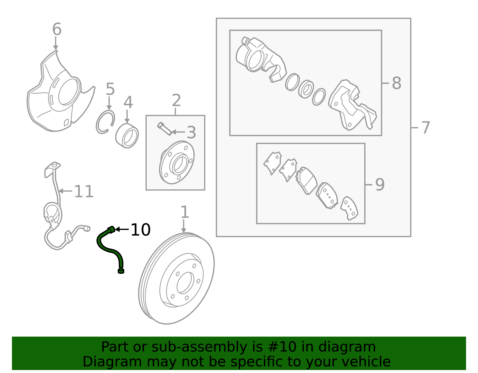 2011-2014 Hyundai Sonata Brake Hose 58732-3Q100 | QuirkParts