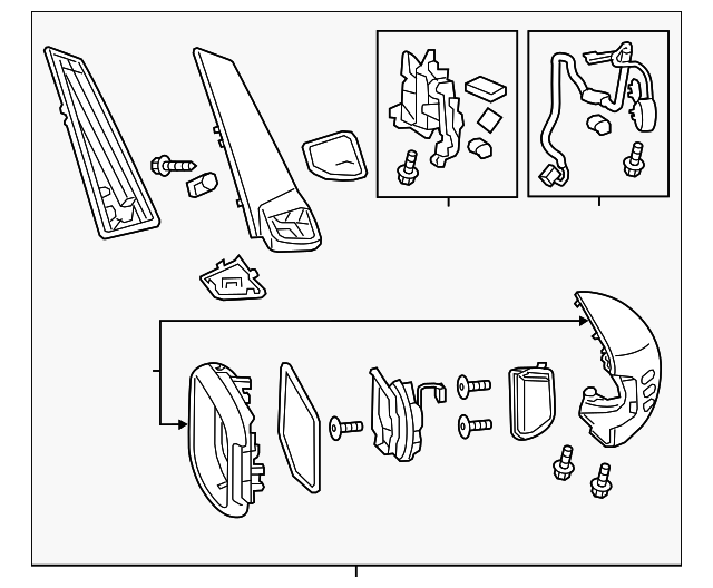 76250-TK8-A31ZA - Mirror Assembly 2011-2013 Honda Odyssey | Honda Parts ...