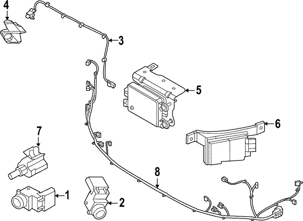 Genuine Park Sensor for 2021-2024 Genesis GV80 | Part# 99310-T6000-CA ...