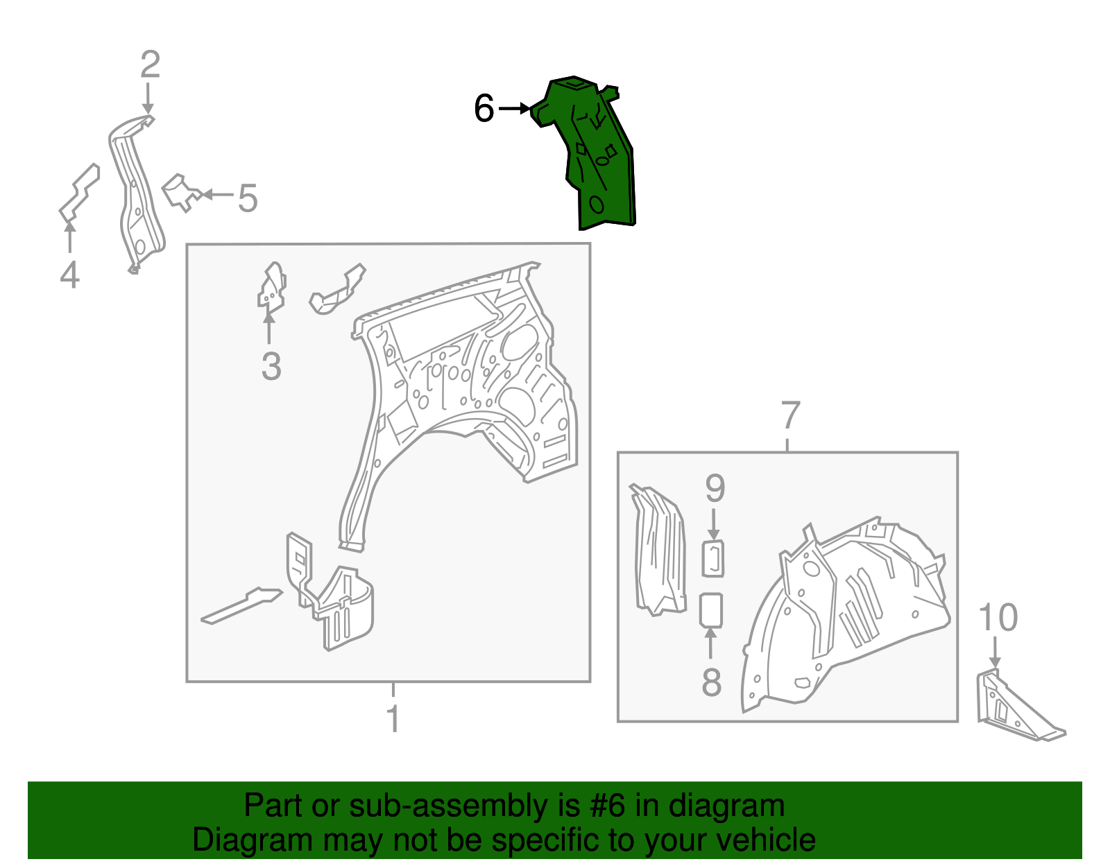 84460249 - Driver Side D-Pillar Inner Upper Panel 2018-2024 Buick ...