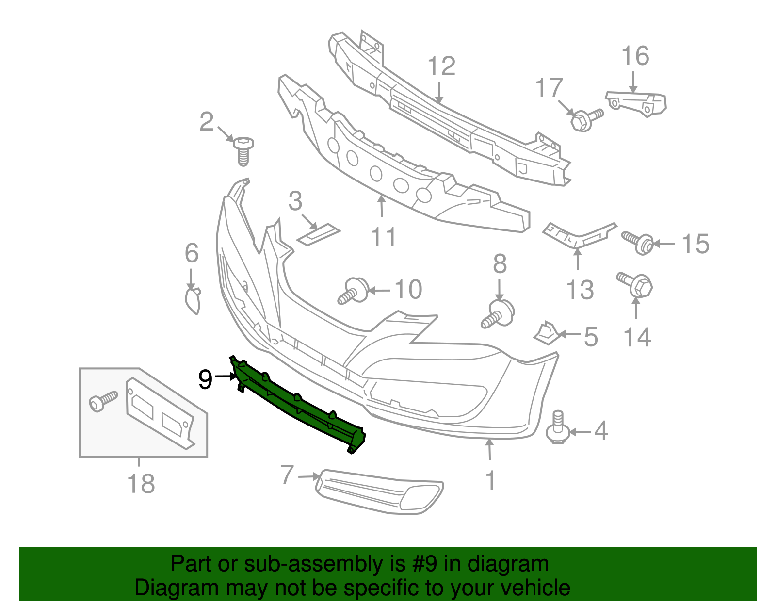 2010-2012 Hyundai Genesis Coupe Center Grille 86569-2M000 | OEM Parts ...
