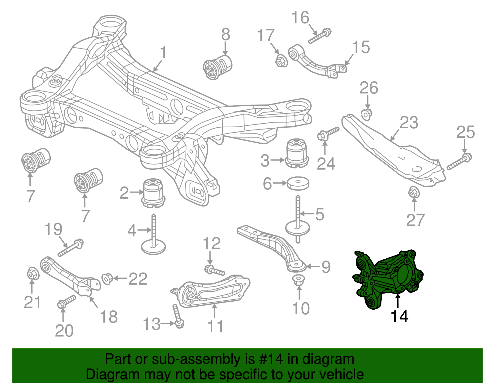 5090131AB - Rear Knuckle Left - 2019 2020 Jeep Cherokee | Mopar Parts ...