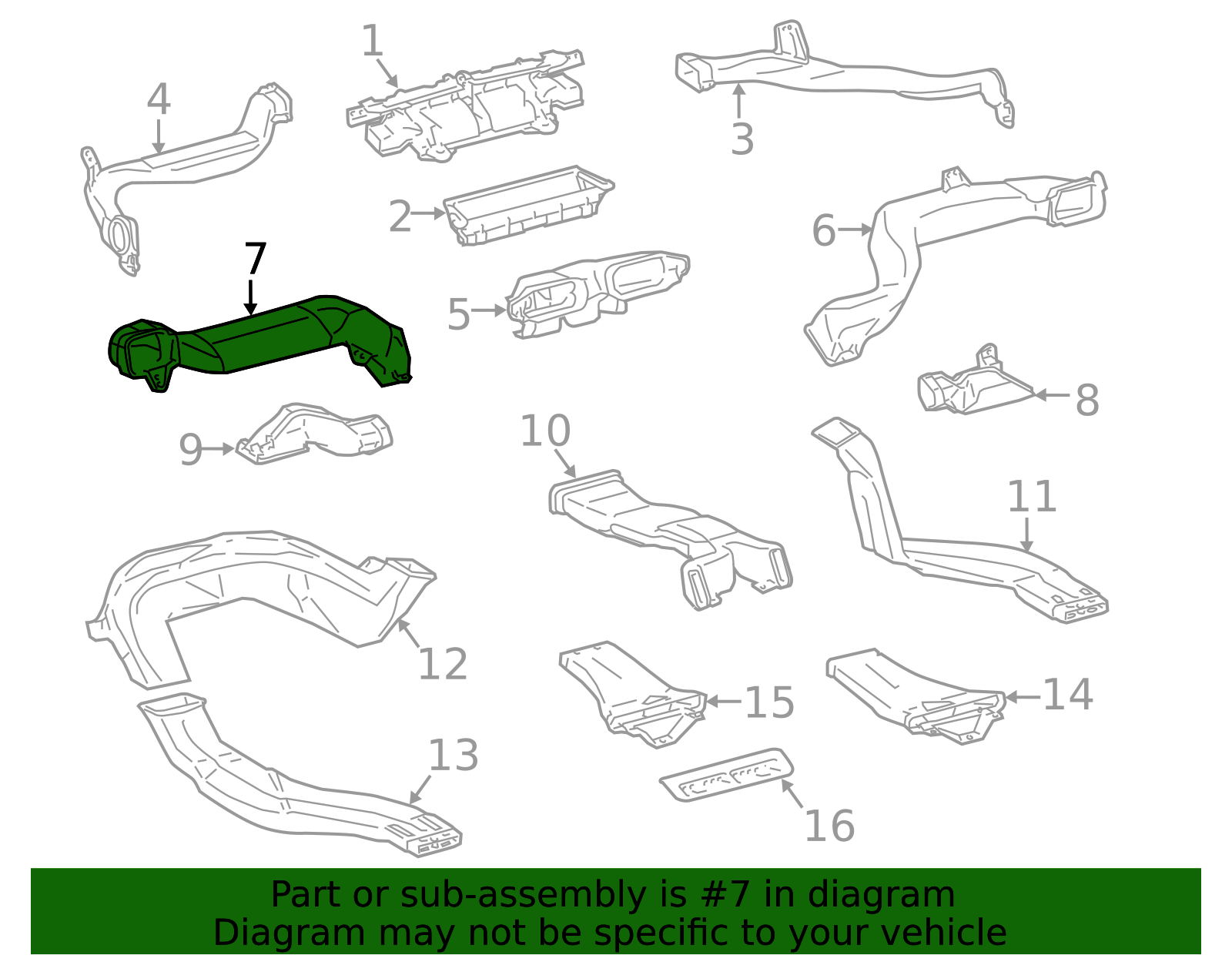 55843-30290 - High-Quality Instrument Panel Air Duct for 2013-2015 ...