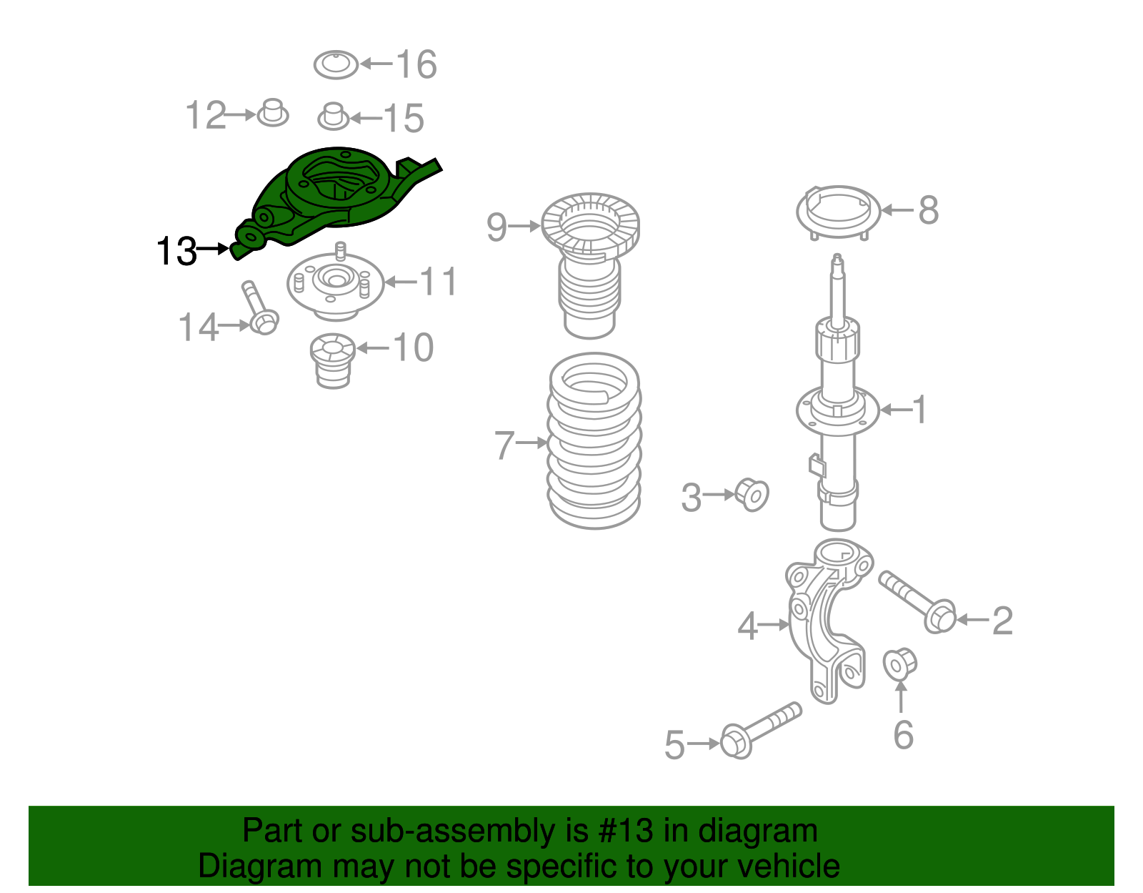 54631-B1500 - Hyundai Strut Bracket 2015-2020 Hyundai | Performance ...