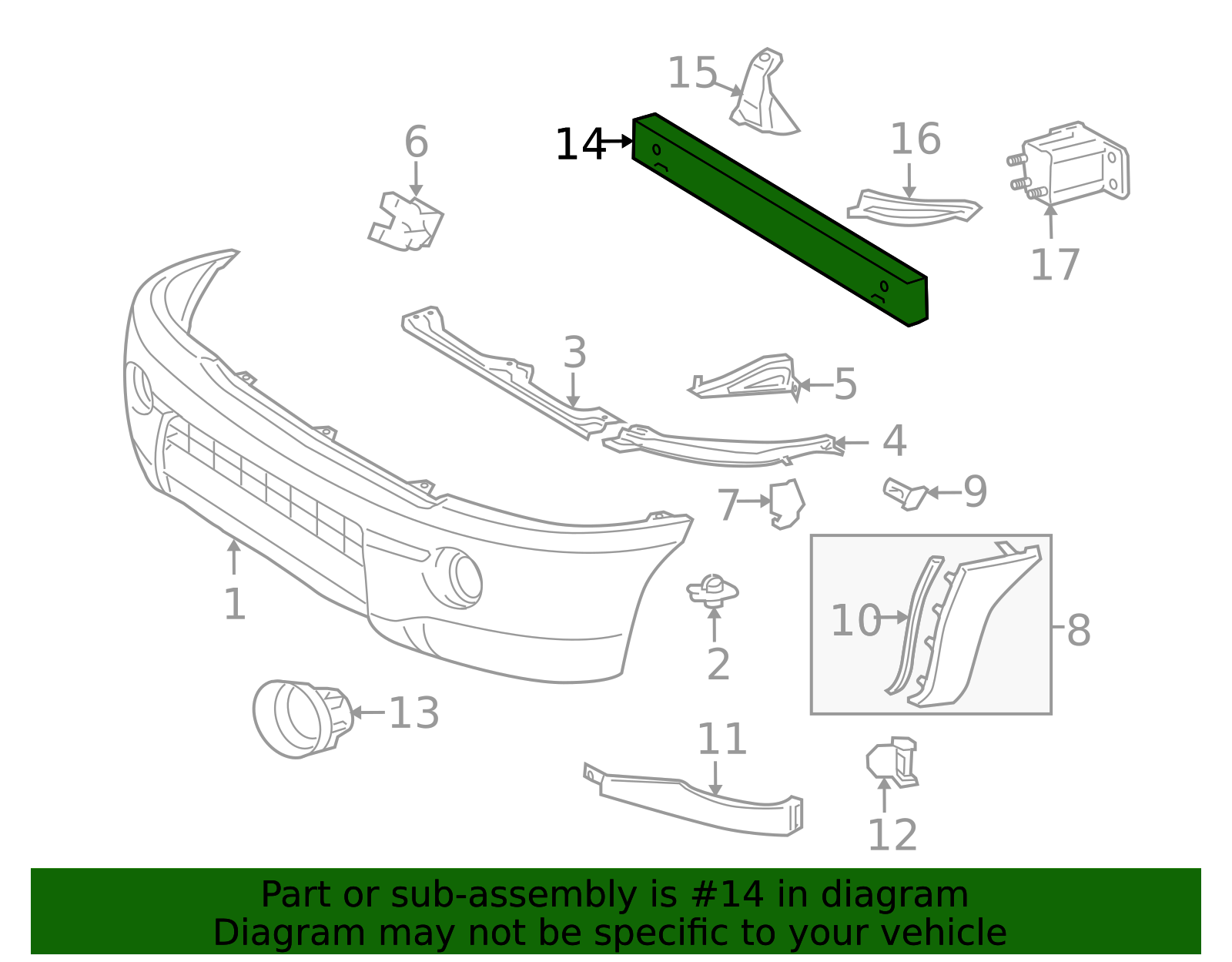 Genuine Official Toyota Bumper Cover Reinforcement Beam part# 52131 ...