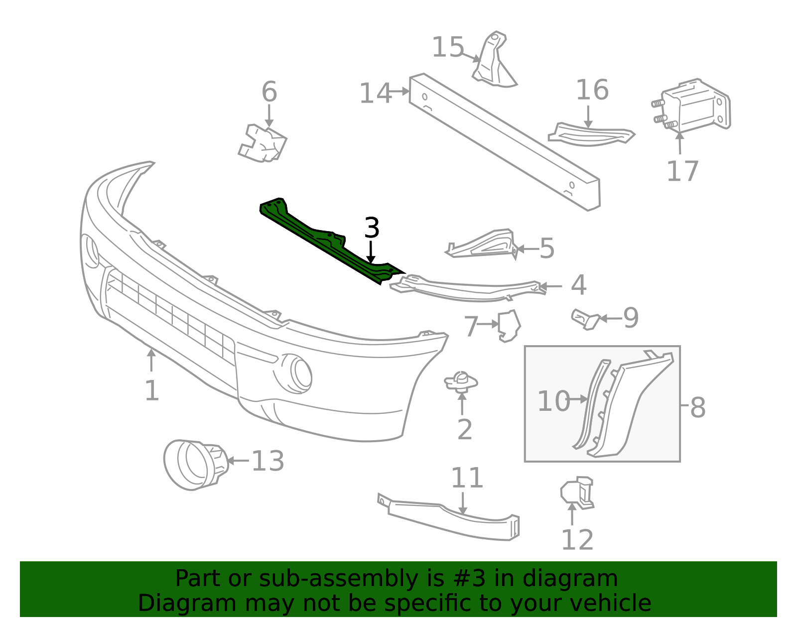 Genuine Official Toyota Upper Retainer part# 52521-04040 for 2005-2011 ...