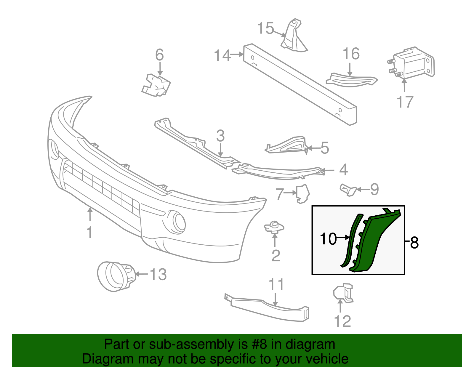 2005-2011 Toyota Tacoma Cover Extension 52112-04020 | Toyota Parts Center
