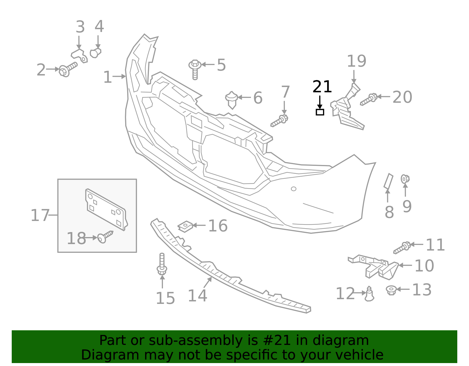 BFRW-50-2G1 - Bumper Cover Seal 2019-2025 Mazda 3 | Cox Mazda Parts